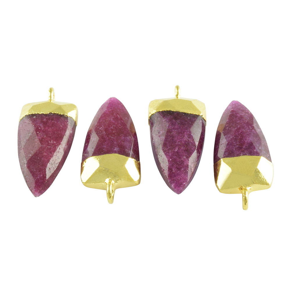 Ruby dagger shape gemstone connector from Irocsales