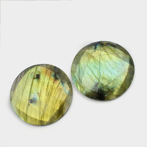 Buy best quality 20mm labradorite round cut stone from Irocsales