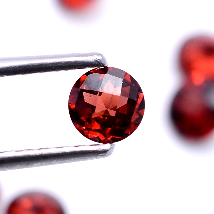 Buy natural red garnet 5mm round checkerboard cut | Irocsales